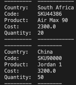GitHub - kaismyre/finalCapstone: Python Inventory program to check stock