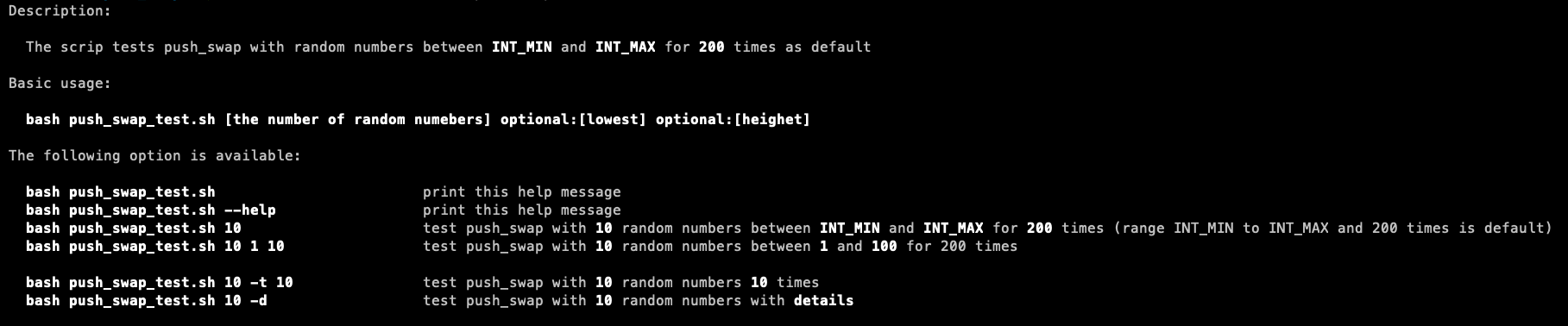 GitHub - itkimura/push_swap