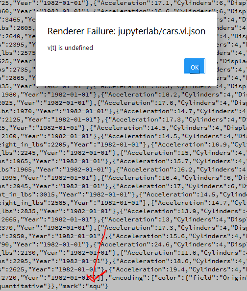 Modifying displayed Vega-Lite in Editor crashes rendered view · Issue ...