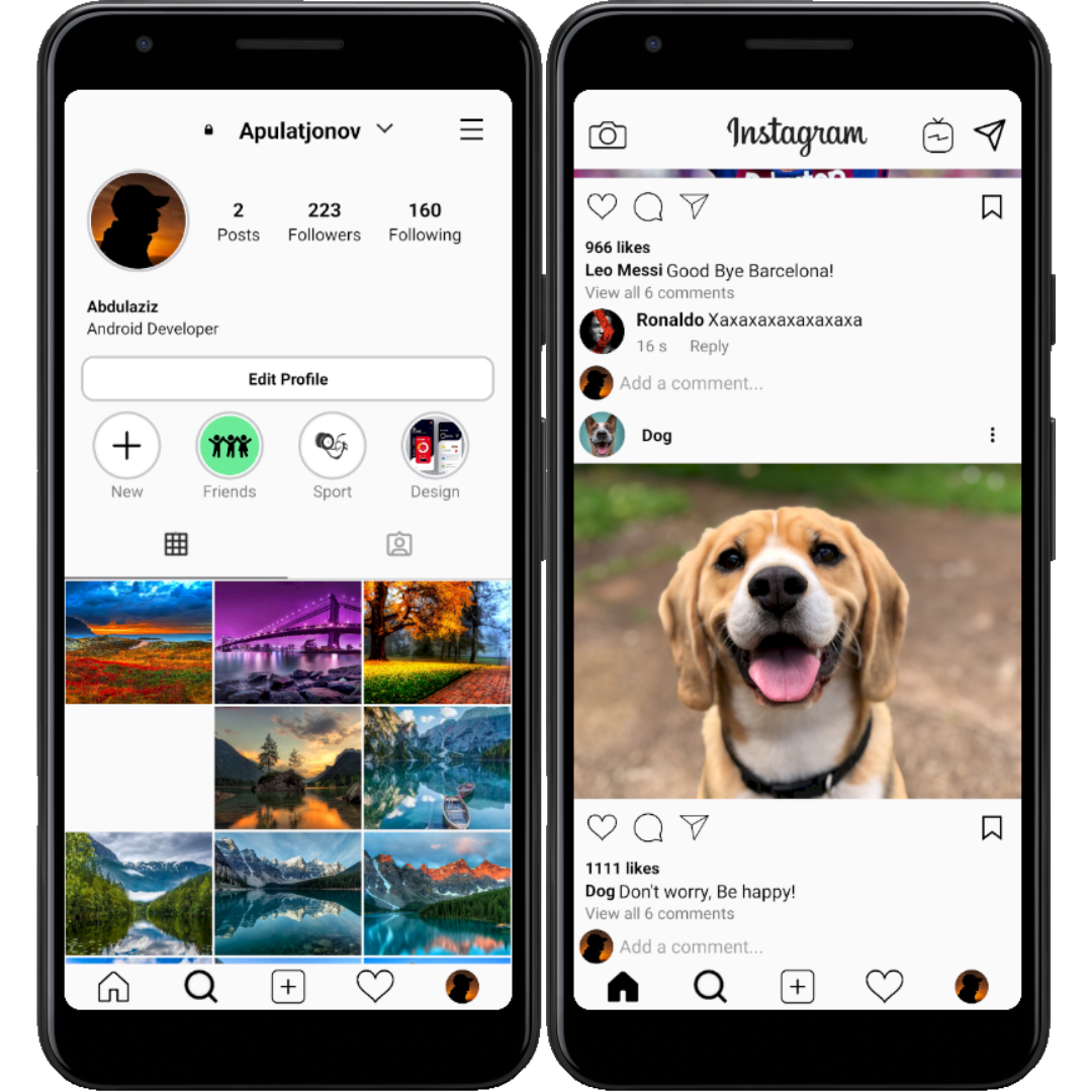 GitHub - Apulatjonov/Instagram-Clone-App-in-Android