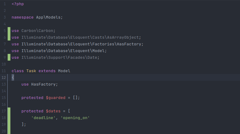 Binding to a date attribute in an Eloquent Model when in a different ...