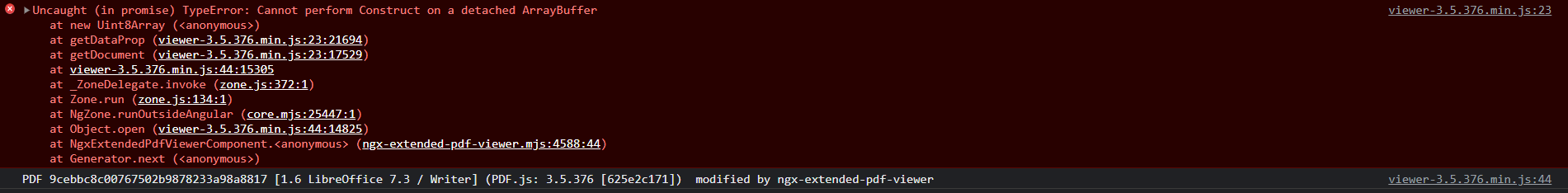 Uncaught In Promise Typeerror Cannot Perform Construct On A Detached