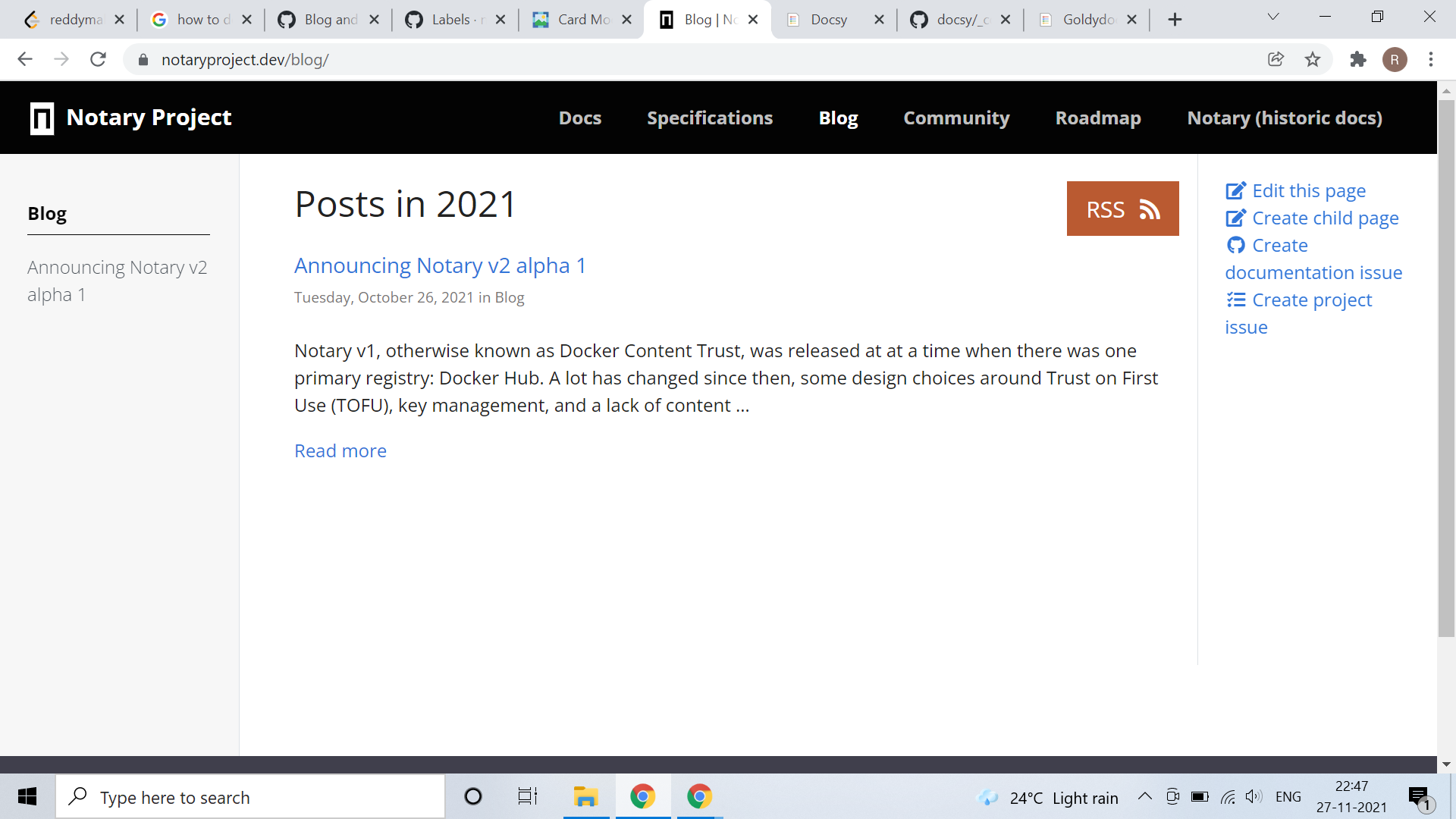 Blog and Docs navbar entries are not shown as active when section pages are being viewed · Issue ...