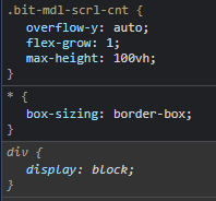 Missing `display: flex` from the scroll content div in the `BitModal` component · Issue #1942 ...