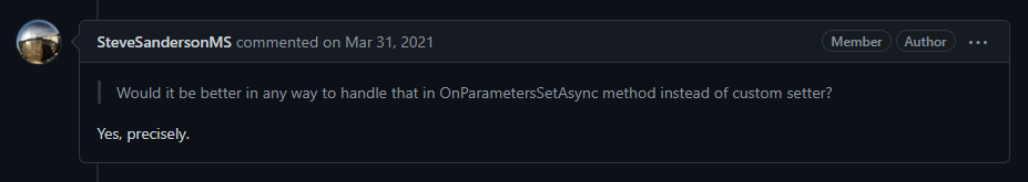 `BL0007`: Component parameter should not have setter logic! · Issue #3042 · bitfoundation ...
