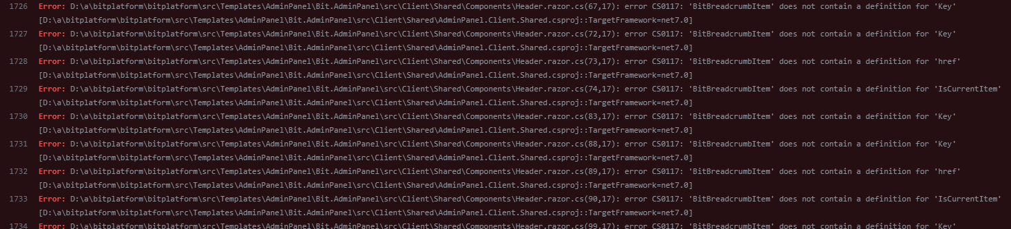 Resolve Build Errors Of The `adminpanel` Project Resulting From Improving The `bitbreadcrumb