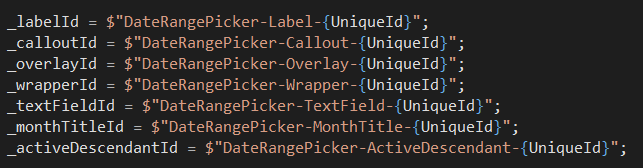 Different formats are used to create the id of elements in BlazorUI components · Issue #4284 ...