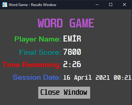 GitHub - emiribrahimoglu/WordGame: A project I made for a lesson.
