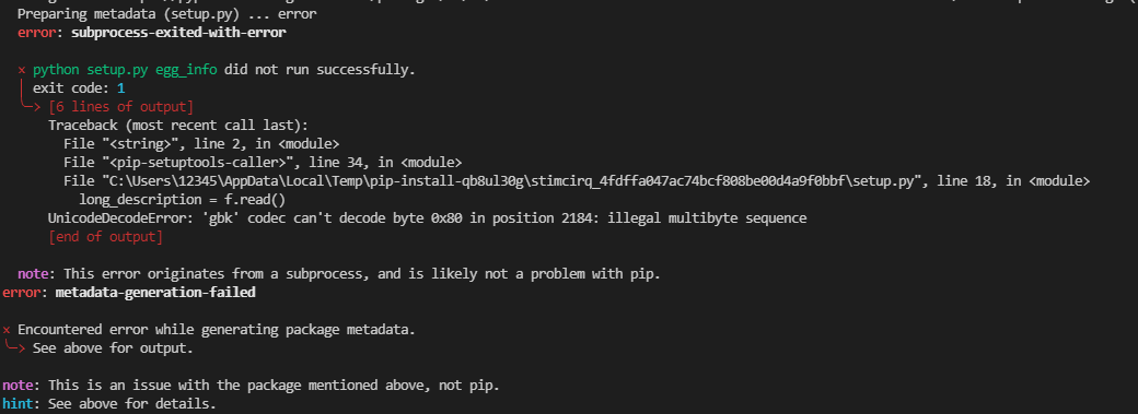 Subprocess error when `pip install stimcirq` · Issue #214 · quantumlib/Stim · GitHub