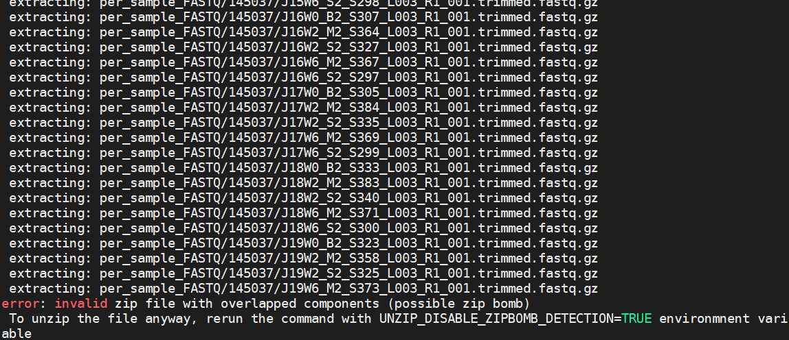 Zip bomb when unzipping metagenomic data from Qiita · Issue #3221 · qiita-spots/qiita · GitHub
