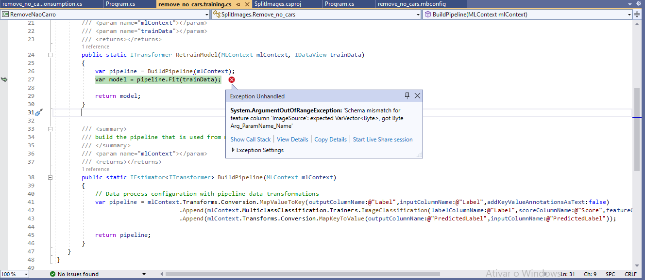 Expected VarVector, got Byte · Issue #6625 · dotnet/machinelearning · GitHub
