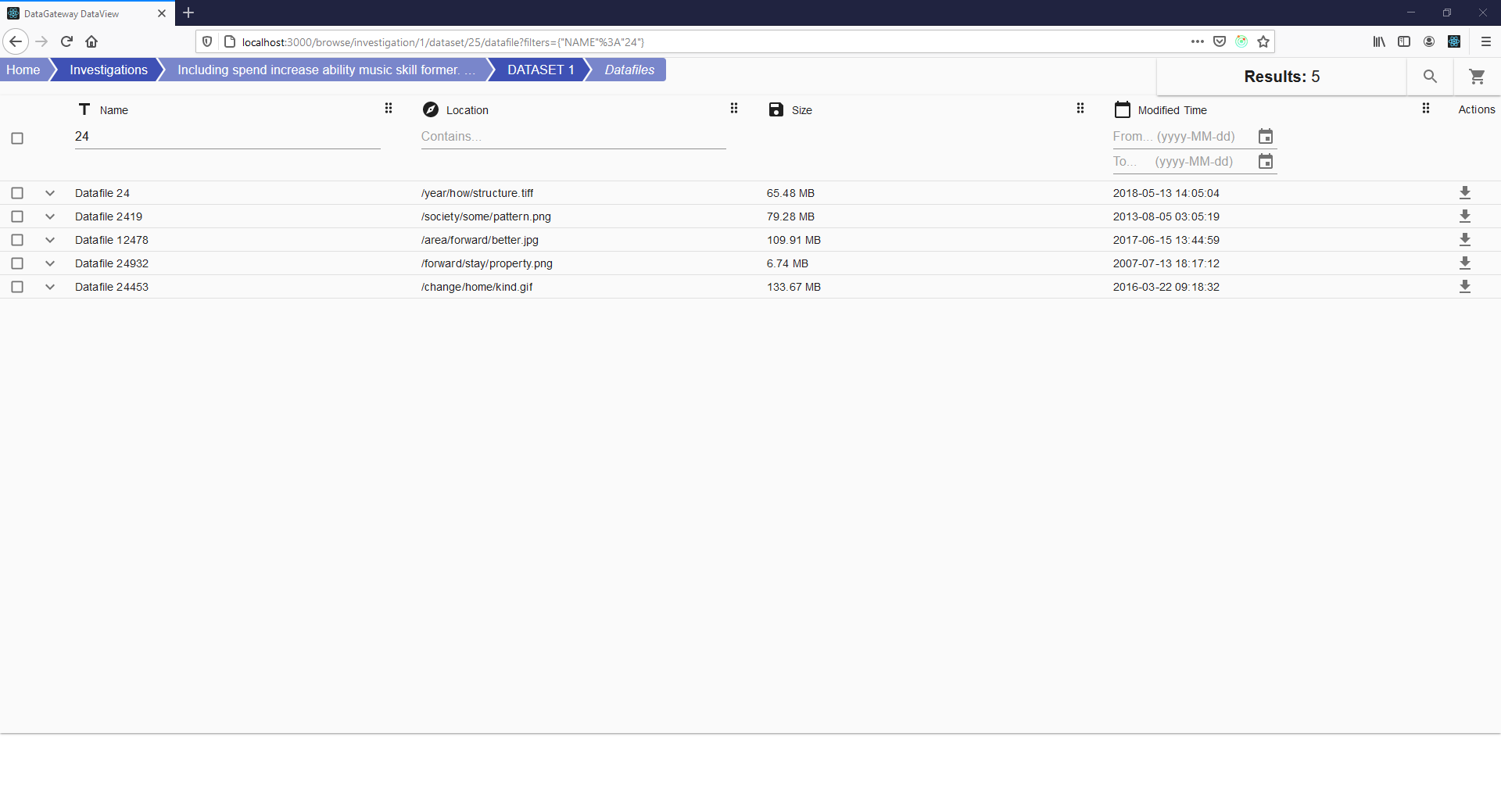 Filters visually persist between tables · Issue #537 · ral-facilities/datagateway · GitHub