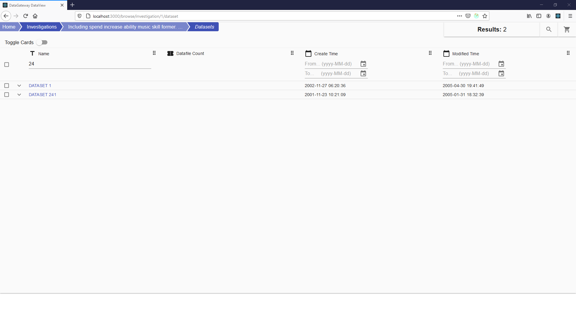 Filters visually persist between tables · Issue #537 · ral-facilities/datagateway · GitHub