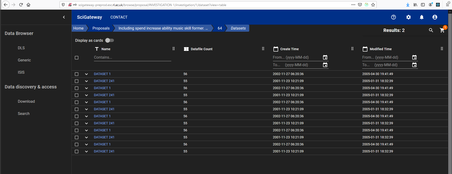 Duplicate datasets/files caused by sidebar · Issue #476 · ral-facilities/datagateway · GitHub