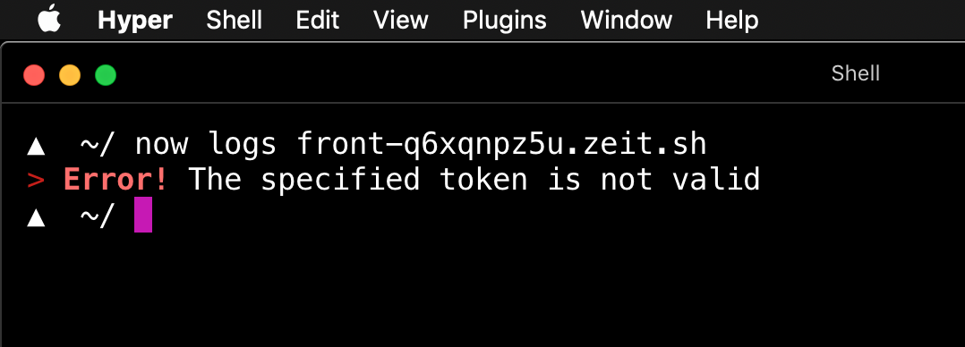 We Show A Weird Error When The Auth Token Is Expired · Issue 2606 · Vercelvercel · Github