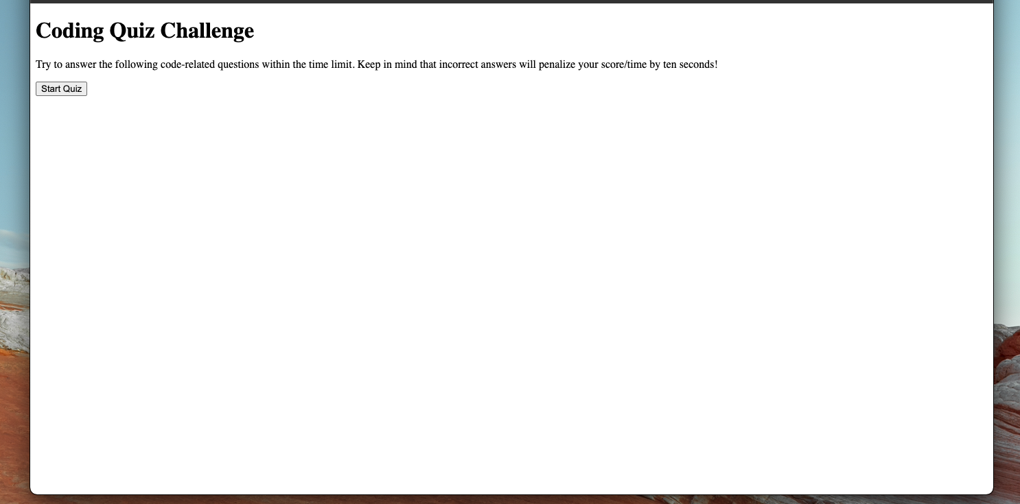 GitHub - smalakidev/Code-Quiz: homework4