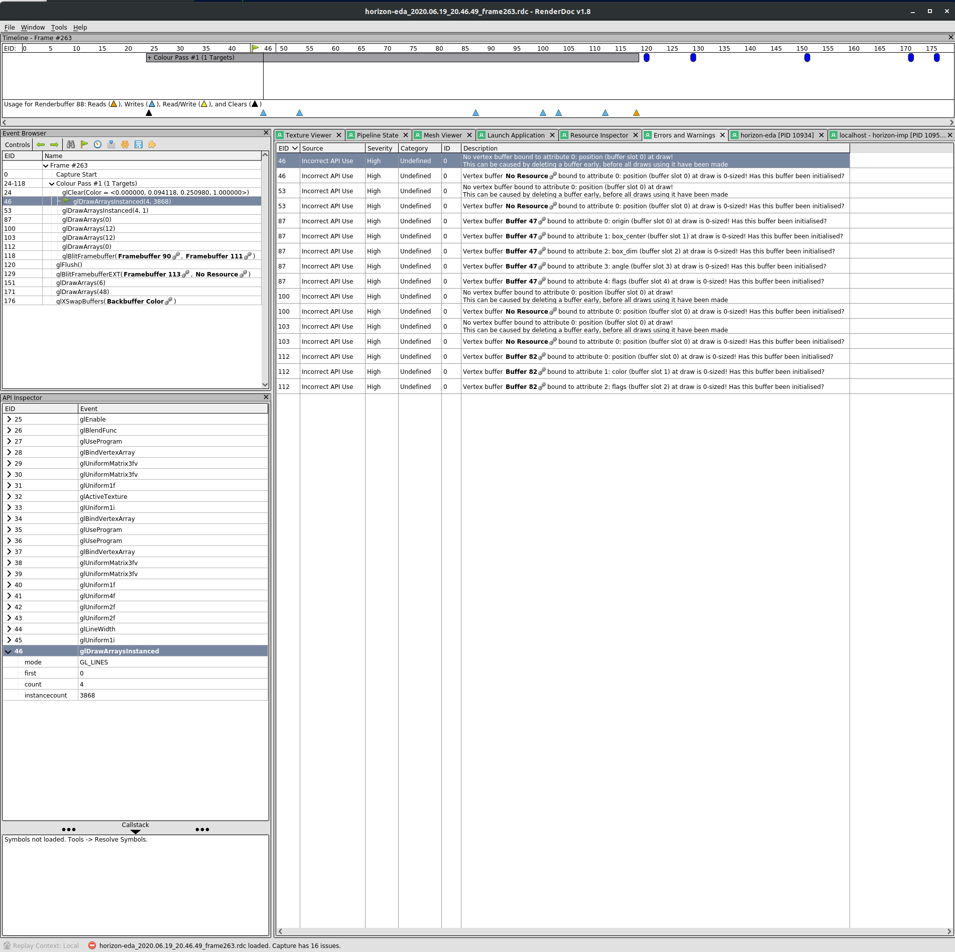RenderDoc reports Incorrect API Use · Issue #432 · horizon-eda/horizon · GitHub