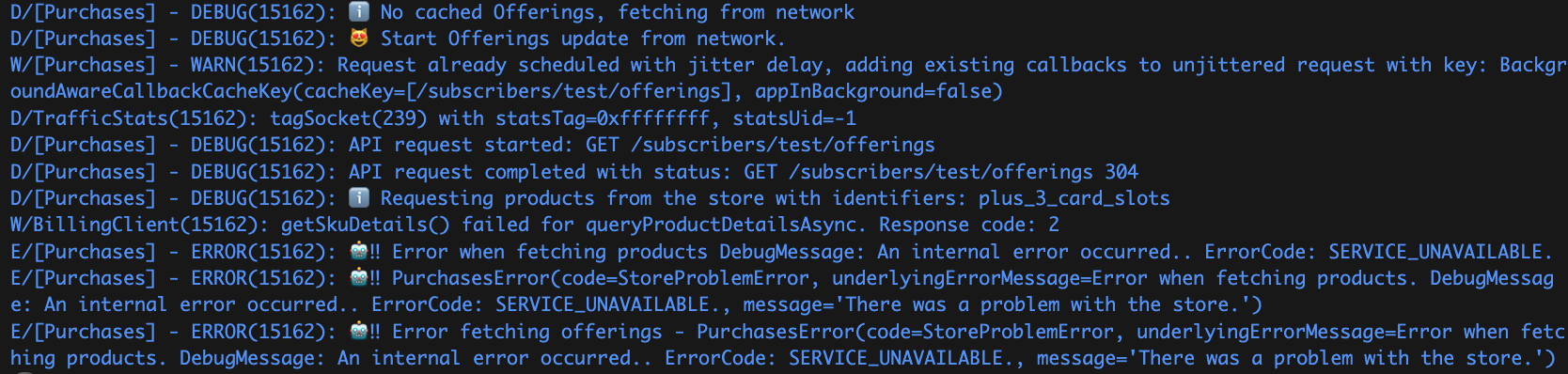 🤖 There was a problem with the store · Issue #842 · RevenueCat/purchases-flutter · GitHub