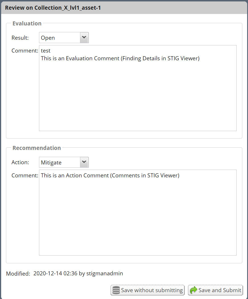 BUG: CKL Review/Comments fields · Issue #59 · NUWCDIVNPT/stig-manager ...