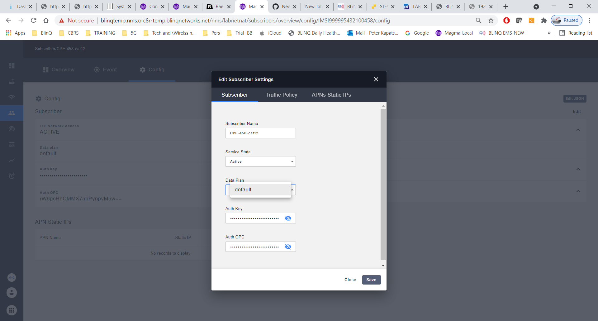 Subscriber provisioning add feature for data plans GUI rather than using JSON manually to ...