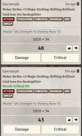 Metagame Information Setting "Show results on attacks and saves" does not properly work · Issue ...