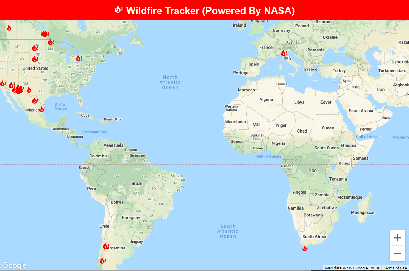 GitHub - Logan-Xu/NASA-wildfire-tracker-API: A demonstration of ...