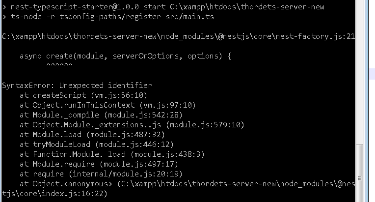 Unexpected indentifier after upgrading to nest 5.0.0 · Issue #824 · nestjs/nest · GitHub