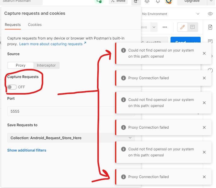 OPENSSL path issue in POSTMAN · Issue #9942 · postmanlabs/postman-app-support · GitHub