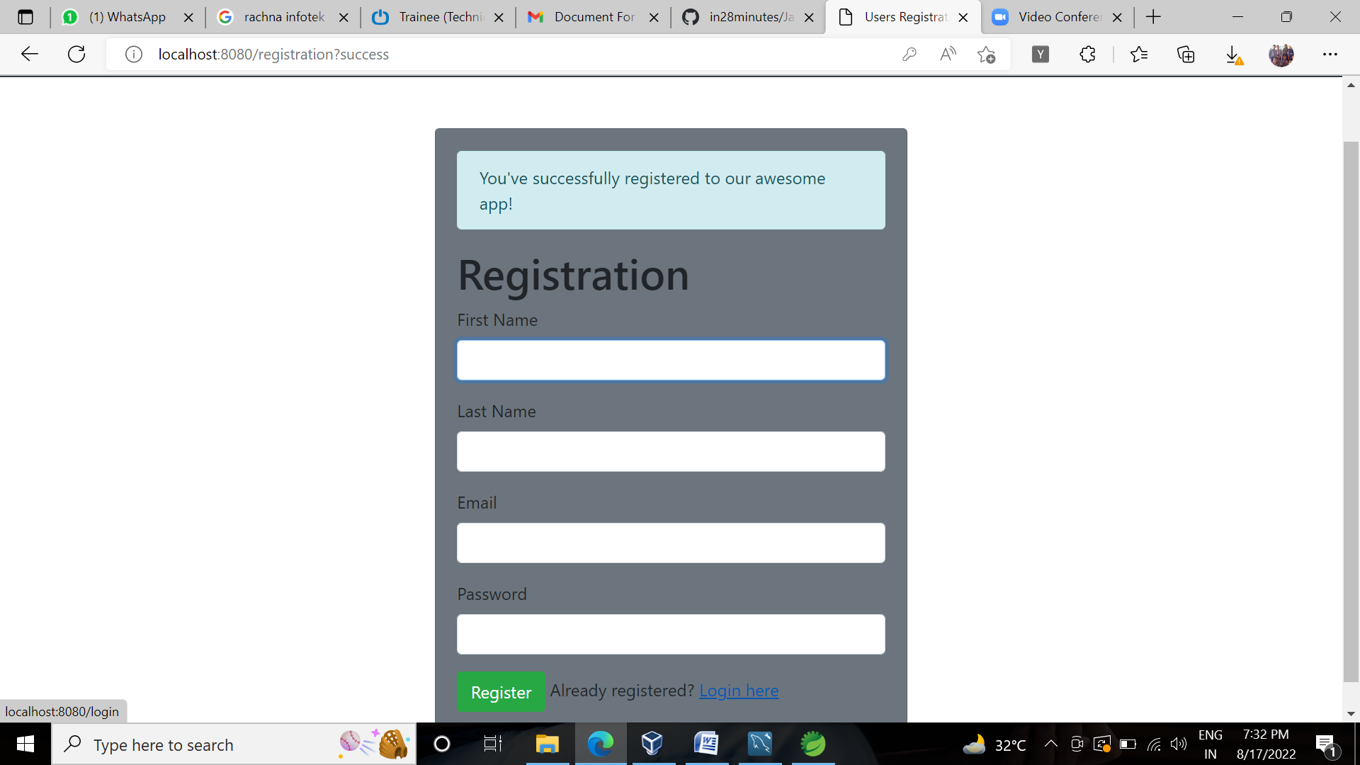 GitHub - chiri-mukesh/users-registration-erp: Spring boot project for user registration using ...