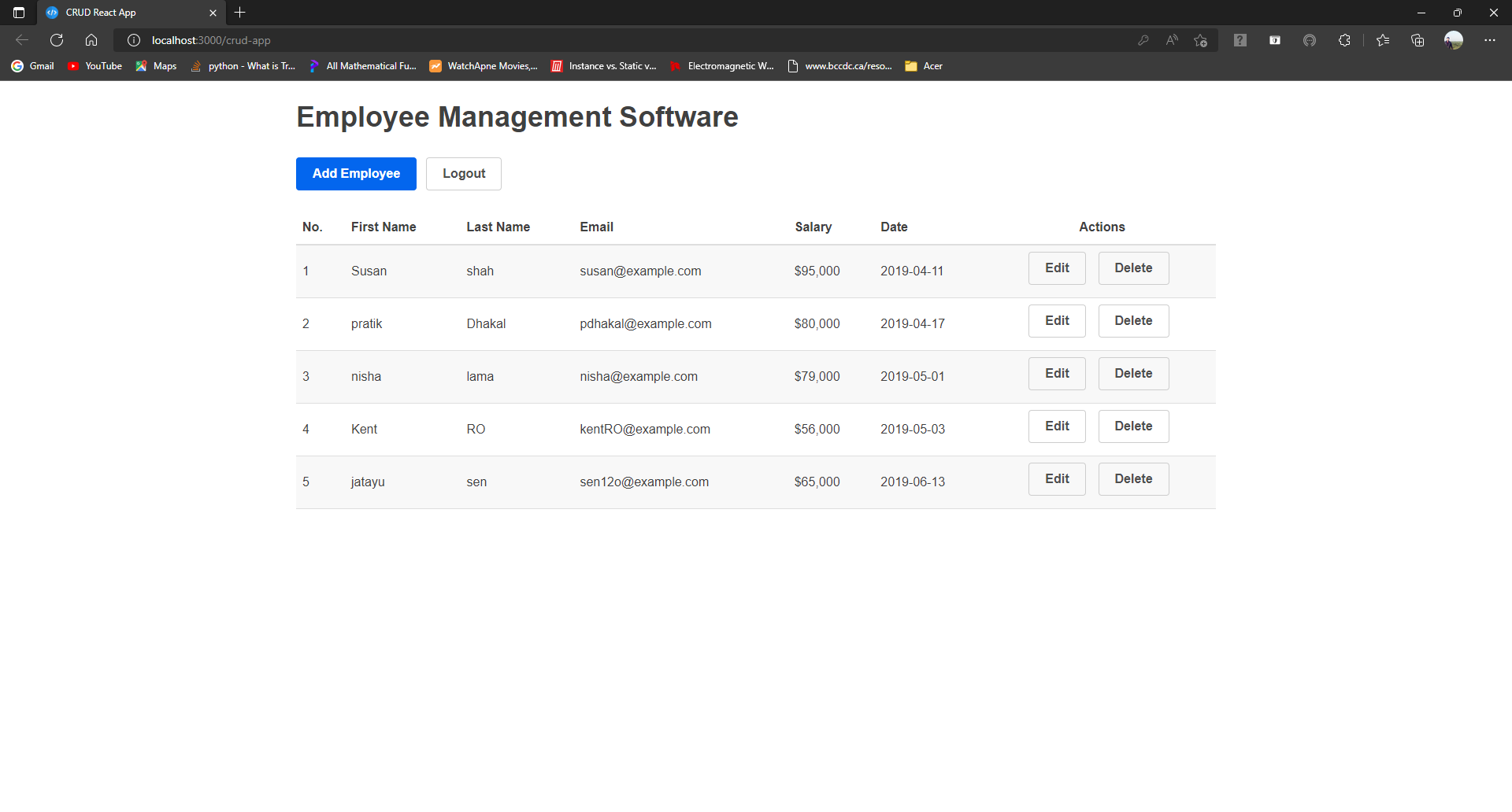 GitHub - vikramsharma513/loginform: A simple React CRUD app with api