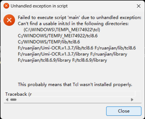 双击exe运行识失败 · Issue #223 · hiroi-sora/Umi-OCR · GitHub