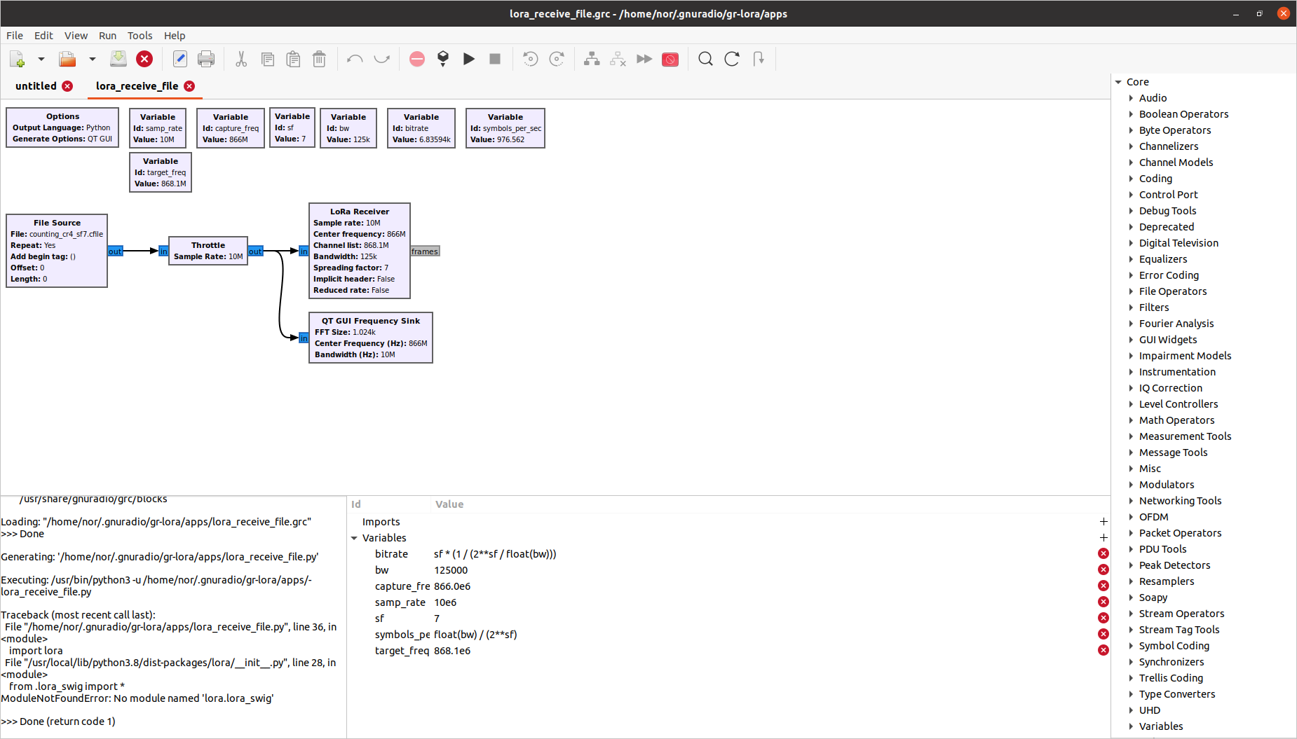 ModuleNotFoundError: No module named 'lora' · Issue #125 · rpp0/gr-lora ...