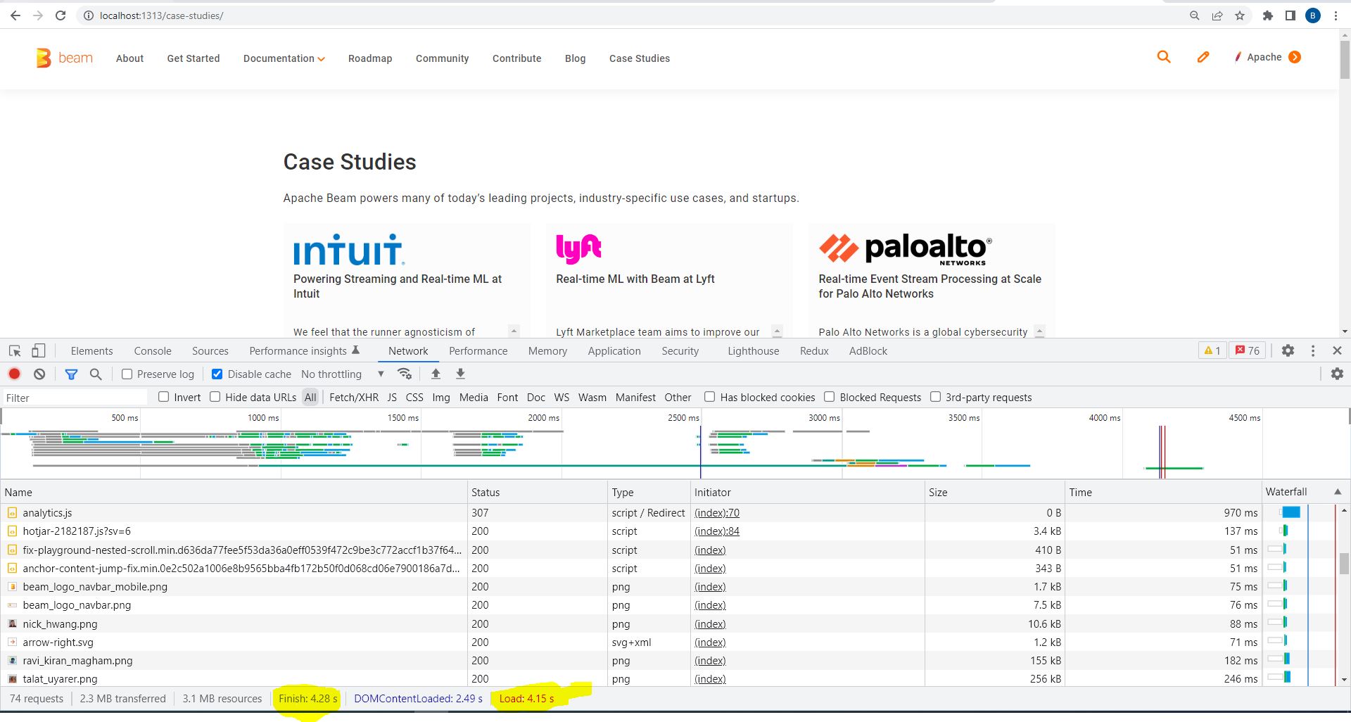 [Website] add lazy loading attr to images by bullet03 · Pull Request #24251 · apache/beam · GitHub