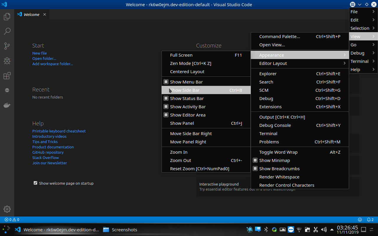 Menu bar is inaccessible · Issue #84180 · microsoft/vscode · GitHub