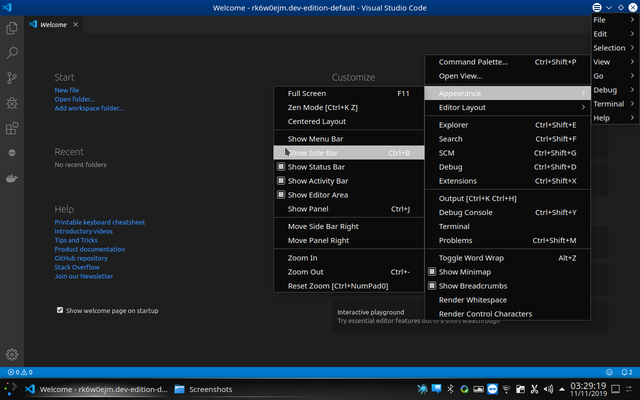 Menu bar is inaccessible · Issue #84180 · microsoft/vscode · GitHub