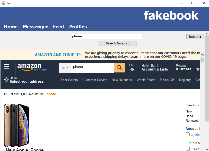 GitHub - imtiazrayman/Fakebook: A facebook clone made with C#