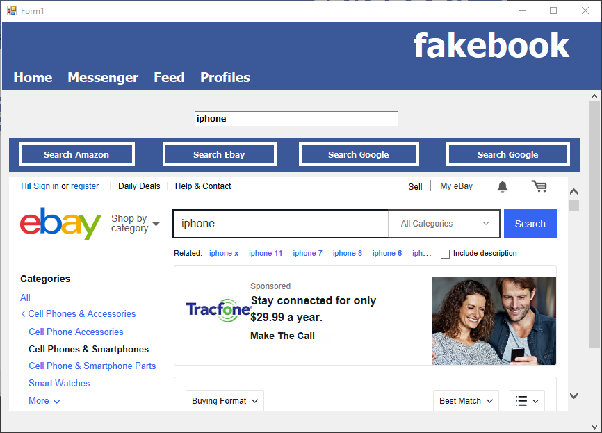 GitHub - imtiazrayman/Fakebook: A facebook clone made with C#