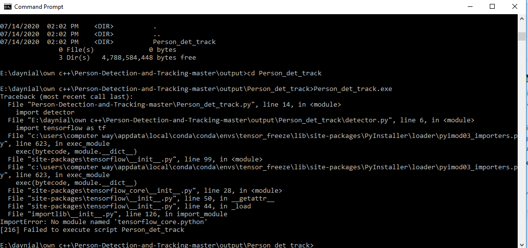 Freezing The App Py To Exe · Issue 41372 · Tensorflow Tensorflow · Github