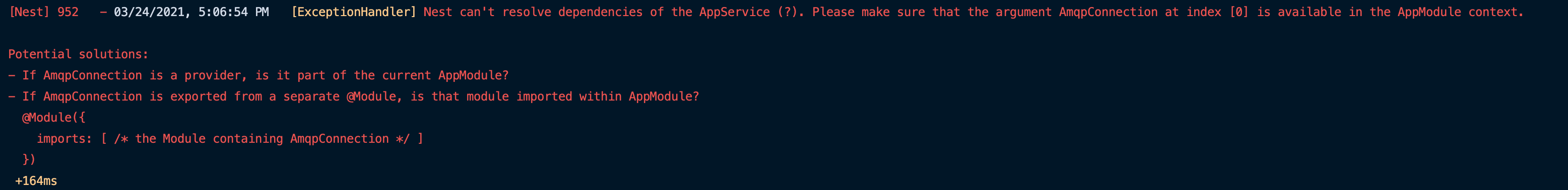 Use AmqpConnection in services · Issue #245 · golevelup/nestjs · GitHub