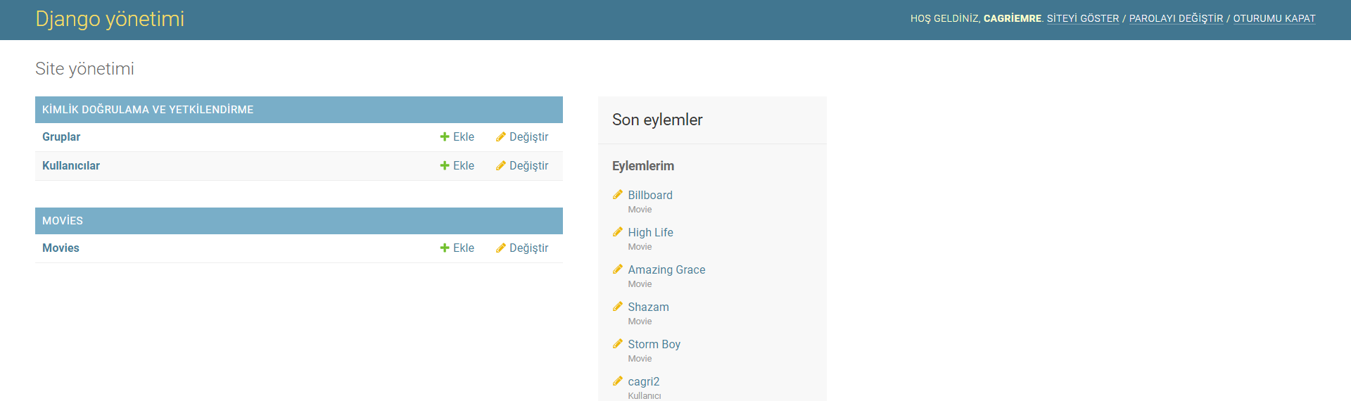 GitHub - cagrikucukbesleme/MoviesApp-django: Movies Web Site Design With Python Django Framework