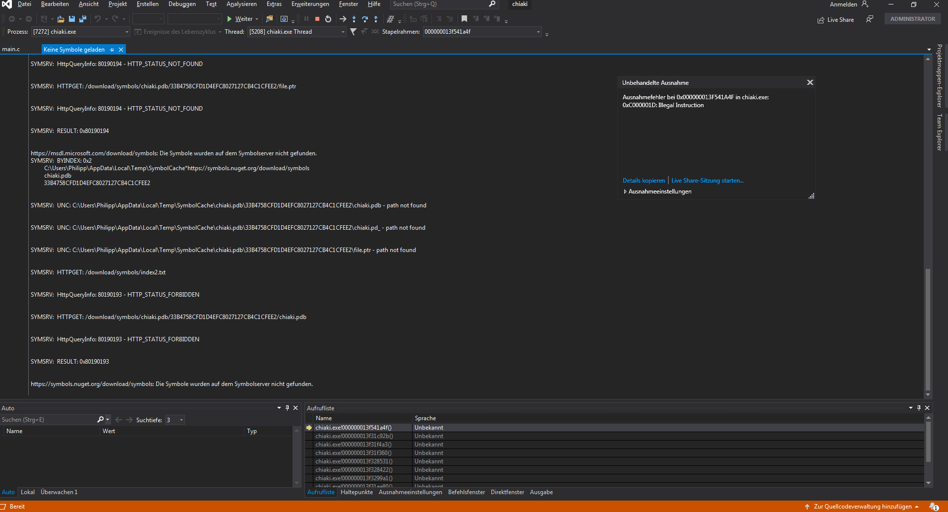 Chiaki.pdb - Not found (Debugged with Microsoft VS) · Issue #188 · thestr4ng3r/chiaki · GitHub