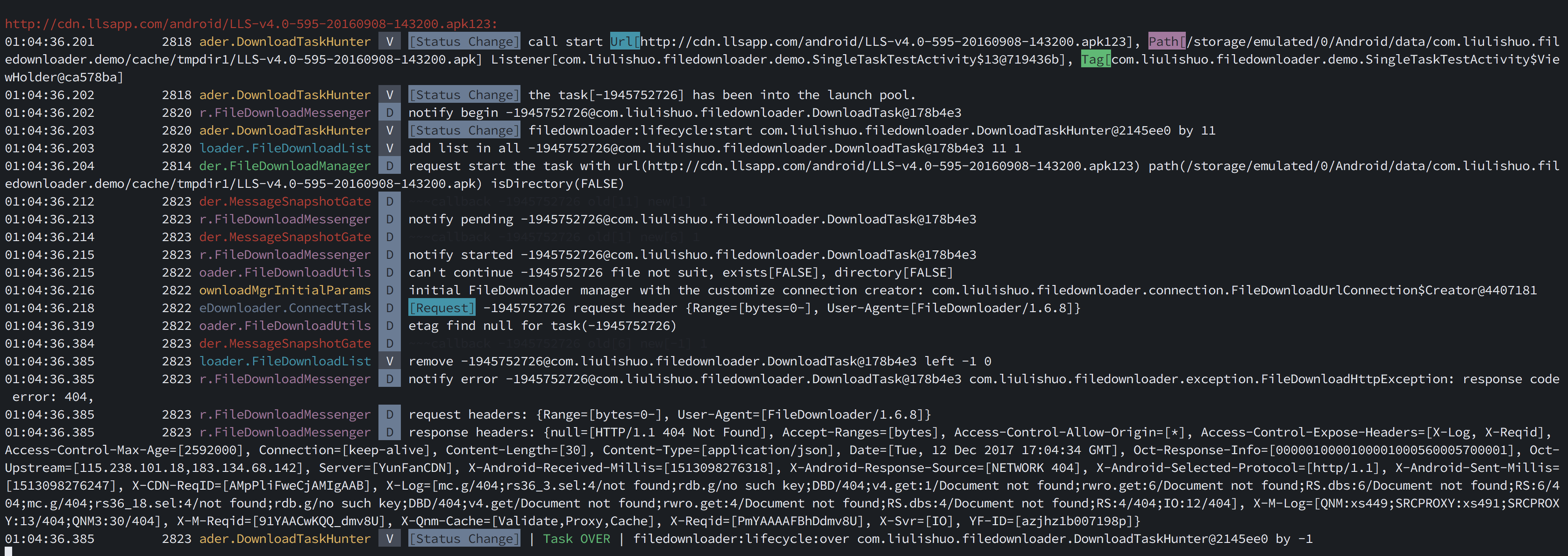 下载404的url不进error · Issue #846 · lingochamp/FileDownloader · GitHub