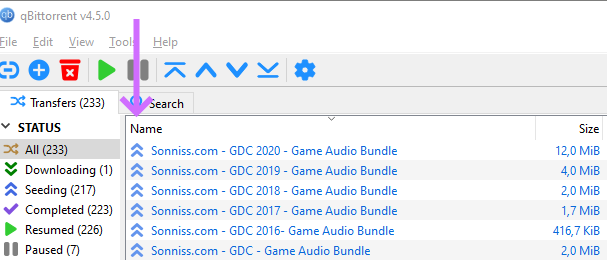 Status icon in separated column · Issue #18193 · qbittorrent/qBittorrent · GitHub