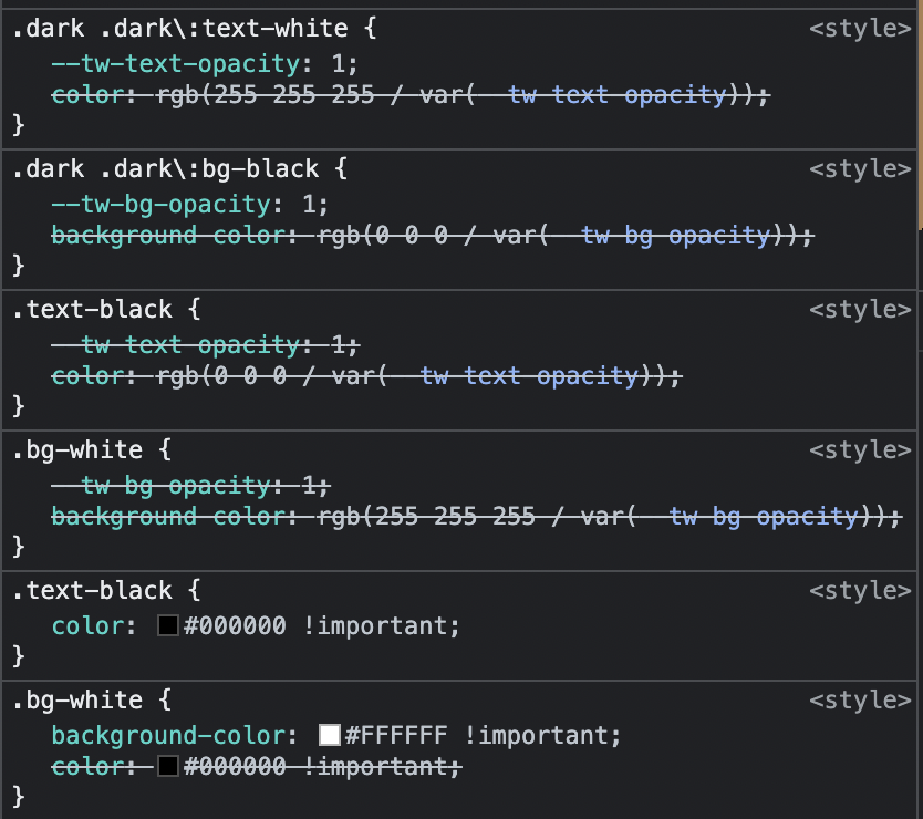 dark: not overwriting bg-white · tailwindlabs tailwindcss · Discussion #10714 · GitHub