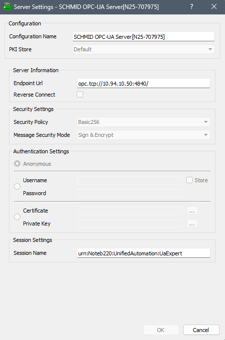 invalid endpoint Error: The connection may have been rejected by server,\nErr = ( serviceResult ...