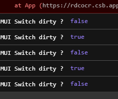 issue: isDirty becomes false on Toggle value · Issue #9626 · react-hook-form/react-hook-form ...