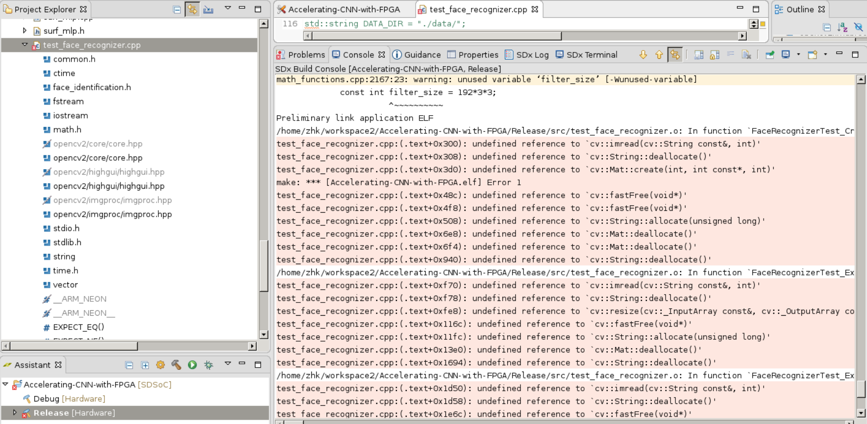 调用opencv失败 · Issue #3 · WalkerLau/Accelerating-CNN-with-FPGA · GitHub