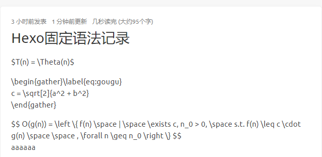 请问怎么才能用mathjax渲染latex公式啊 · ppoffice hexo-theme-icarus · Discussion #1166 · GitHub